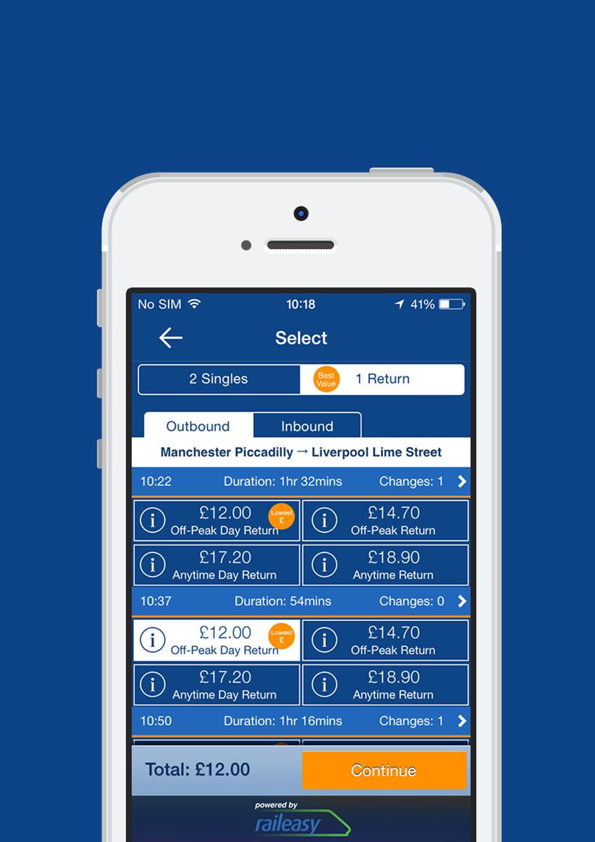 myTrains train times and tickets | Mapway Transport App